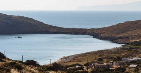 Beautiful Beaches in the Cycladic Island of Syros, Greece
